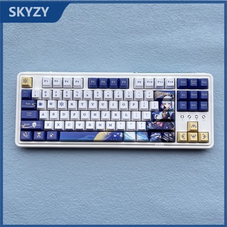 128 Teclas Kamisato Ayaka Keycaps Cherry Profile Genshin Impacto Tema ...