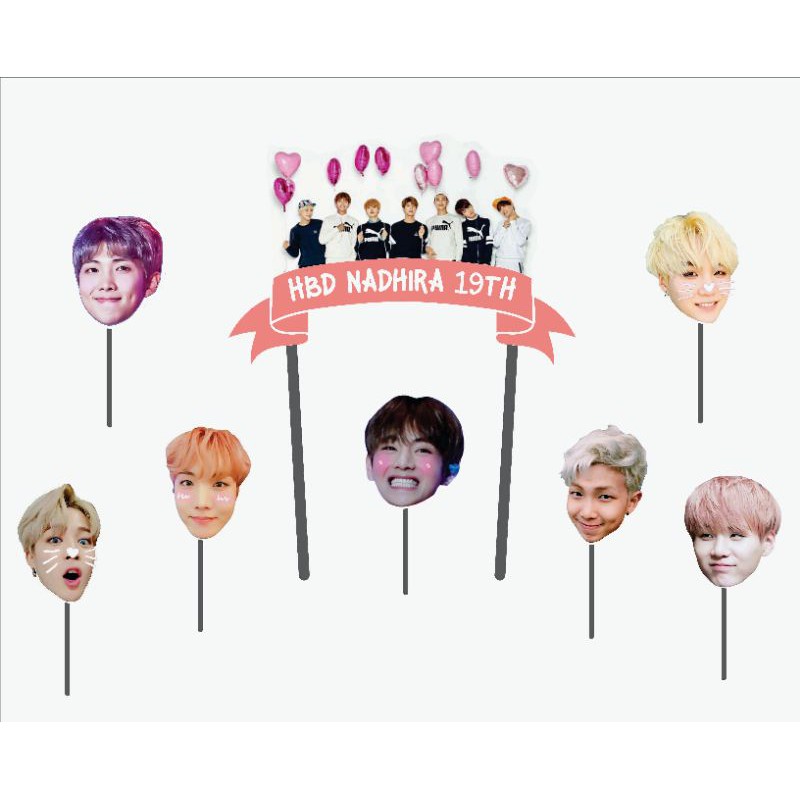 Printable BTS Cupcake Topper Bts Sticker Bts Cake Topper UK, 51% OFF