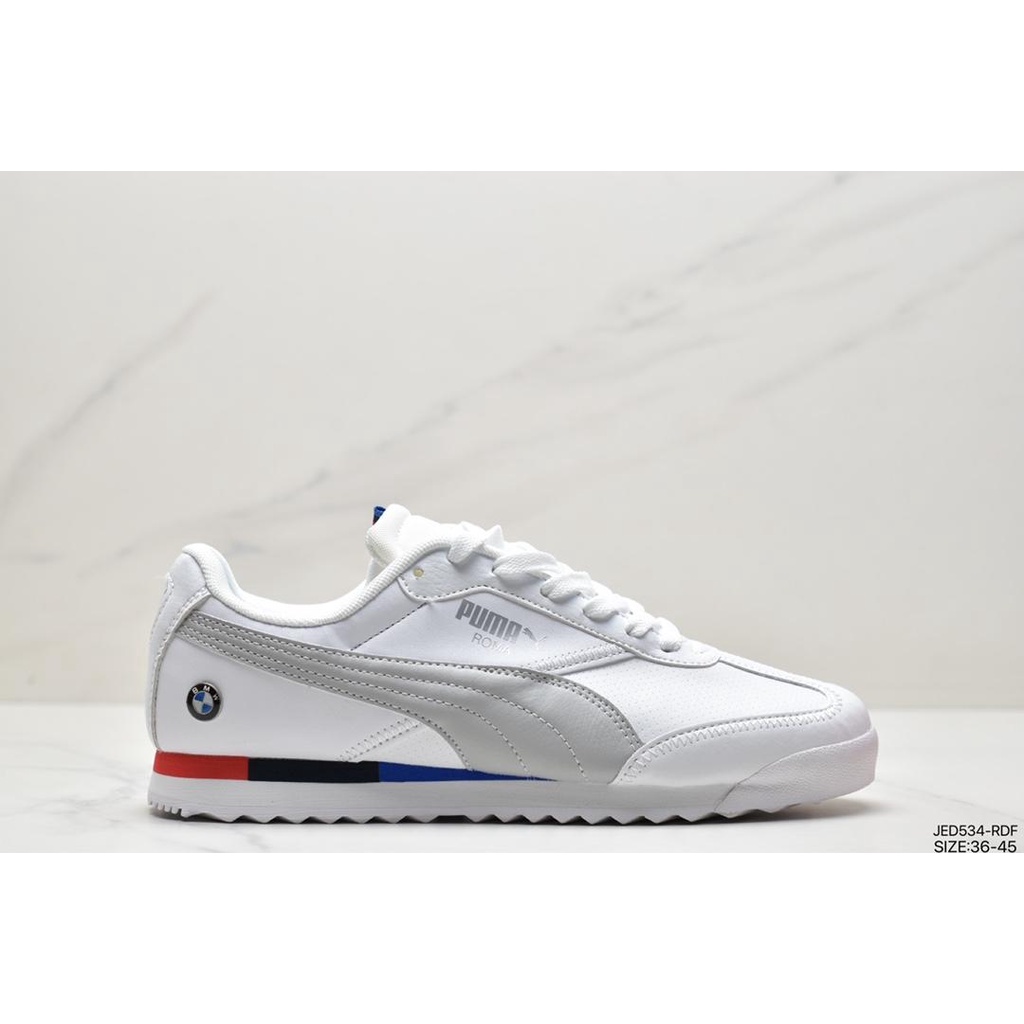 PUMA BMW MMS ROMA JR Roman Co-Branded Cuero Low-Top Zapatos Para ...