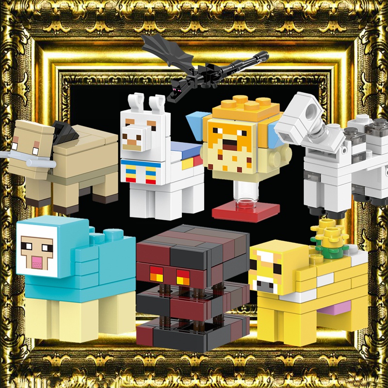 Tipos Minifiguras Minecraft Esqueleto Caballo Hoglin Ender Dragon ...