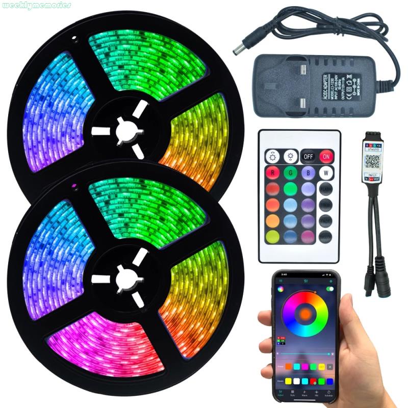 Cinta Led Ultra Rgb 5050 5 Metros Completo + Fuente 3A 12v + Rodillo De Control 16 Colores ...