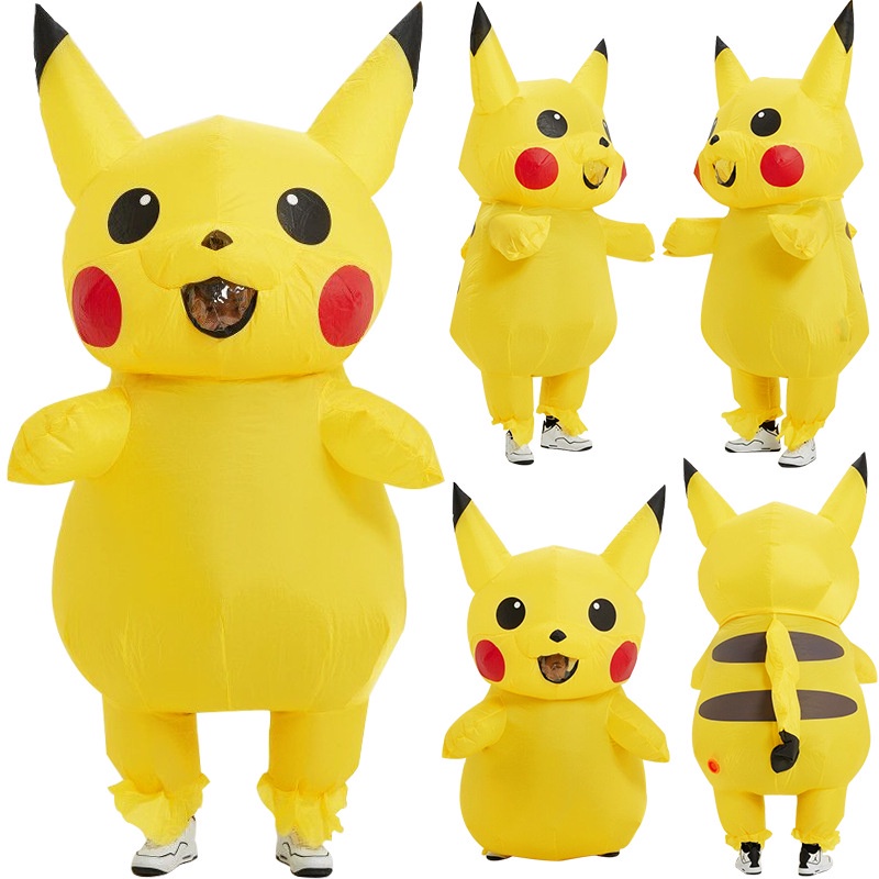 Pikachu Cosplay Ropa Inflable De Dibujos Animados Halloween Disfraz De ...