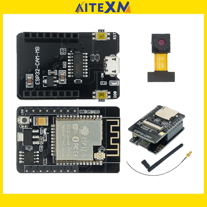 ESP32-CAM WiFi Módulo ESP32 serial A ESP32 Placa De Desarrollo 5V Bluetooth Con OV2640 De Cámara ...